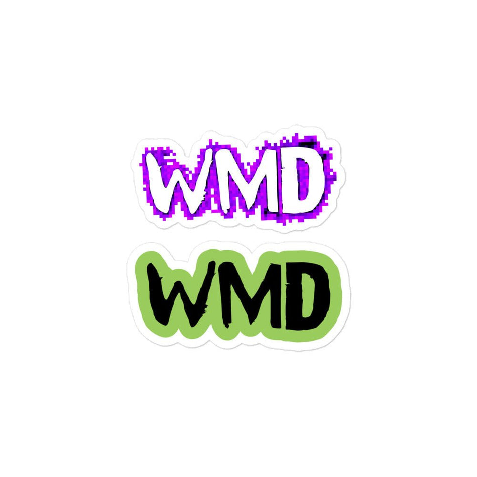 Old School WMD Logo Sticker 3" Purple